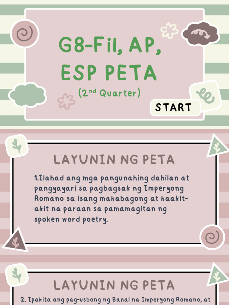 2nd Quarter PETA AP Fil and ESP Revised | PDF