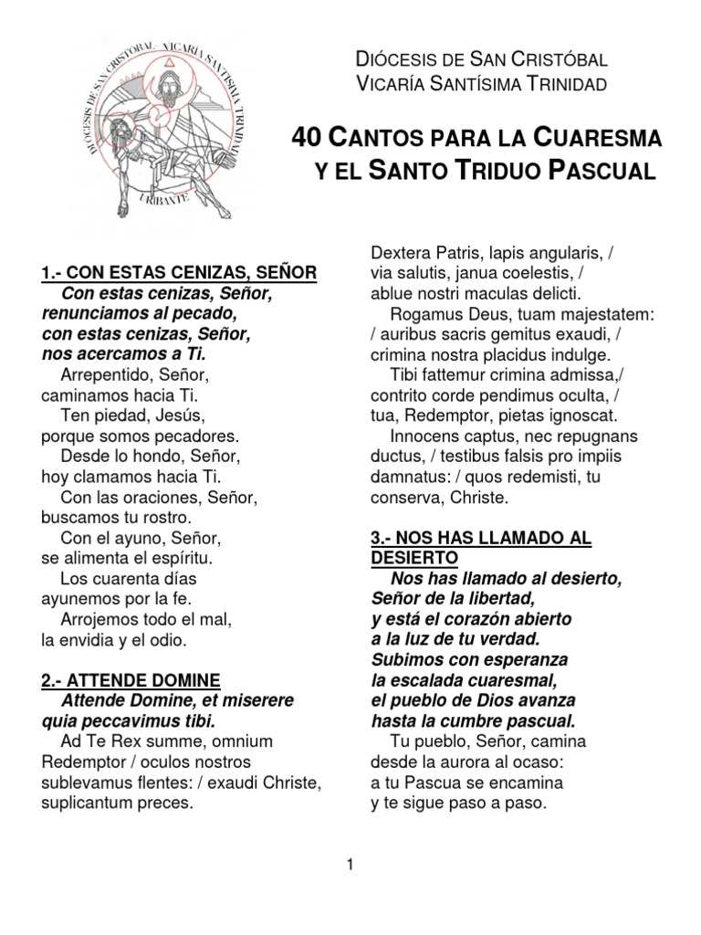 40 CANTOS para La Cuaresma | PDF | Pascua de Resurrección | Jesús