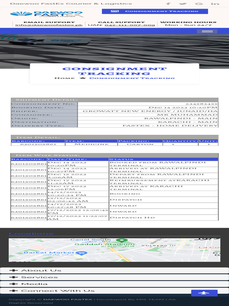 Daewoo FastEx Cargo Service | PDF
