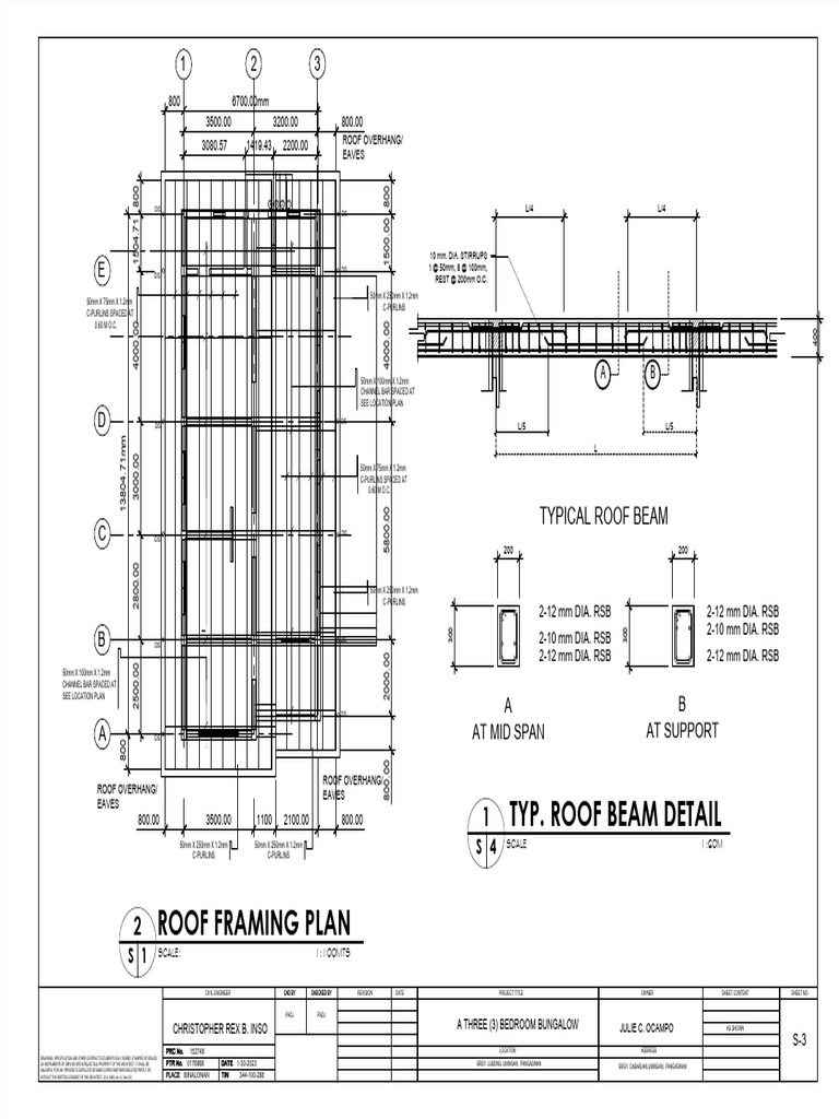Typ. Roof Beam Detail | PDF | Architectural Design | Architecture