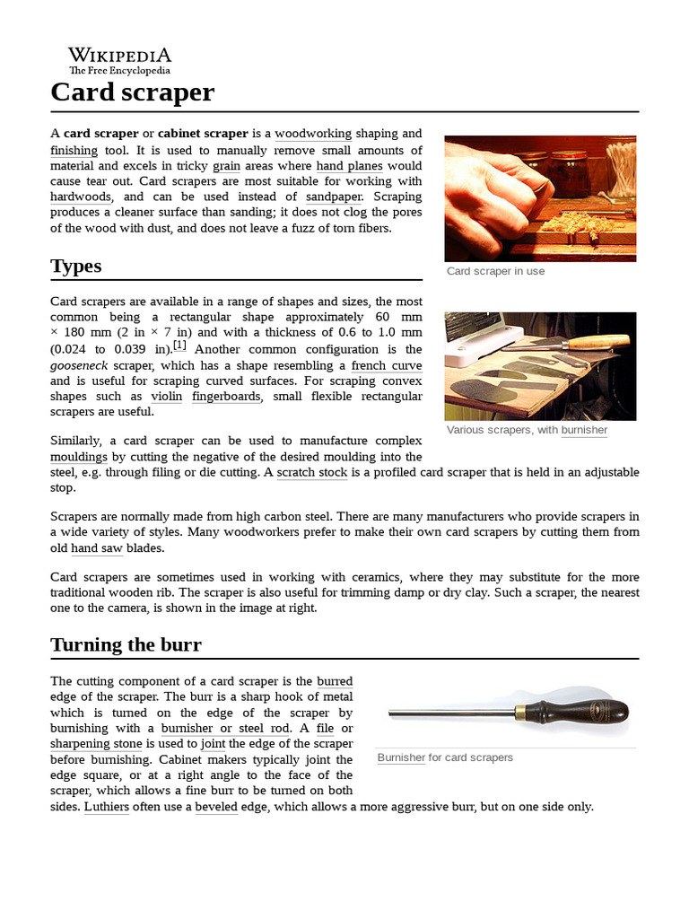 Card Scraper | PDF | Crafts | Industrial Processes