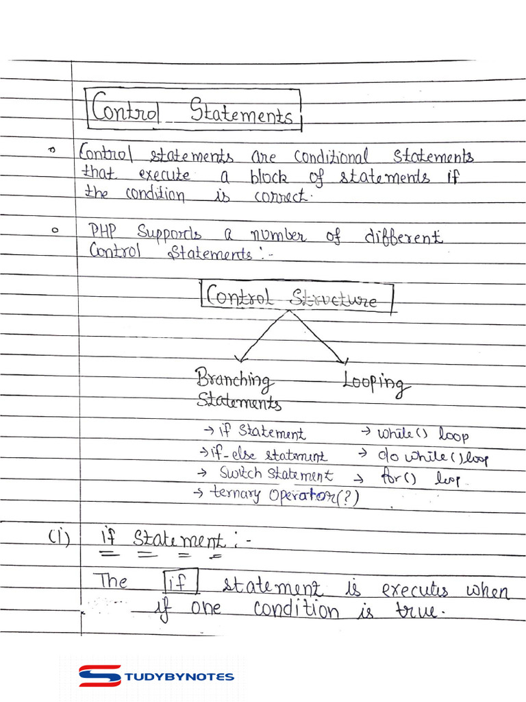 Control Statements in PHP | PDF