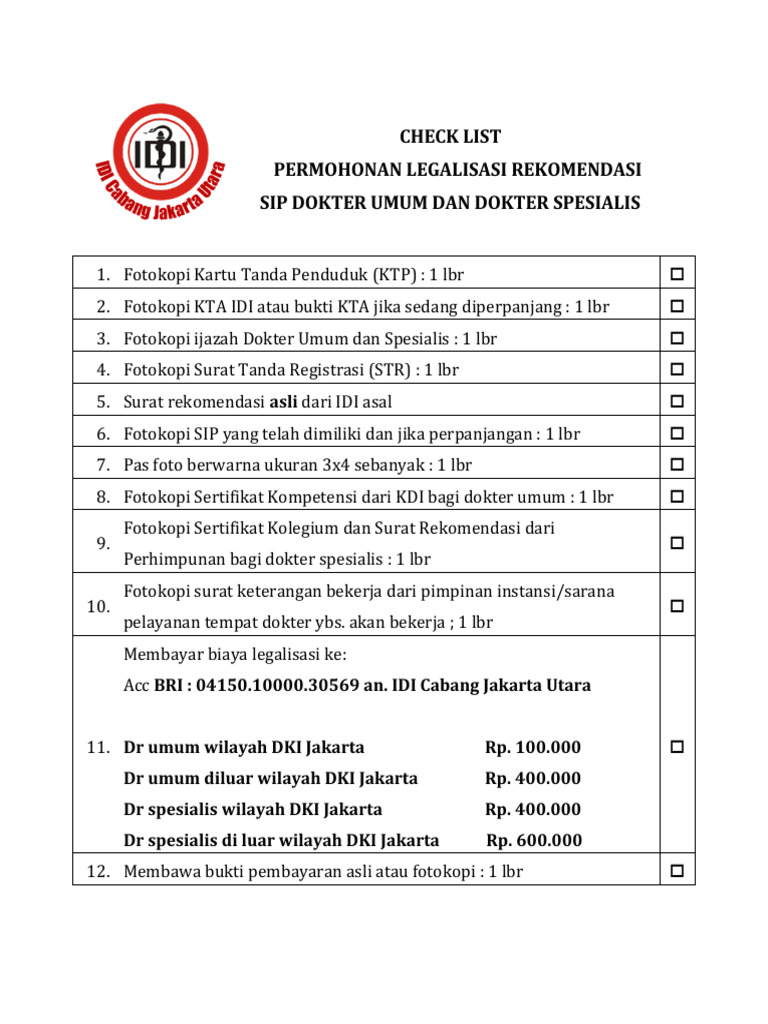 Permohonan Legalisasi Rekomendasi Sip Dokter Umum | PDF | Hukum