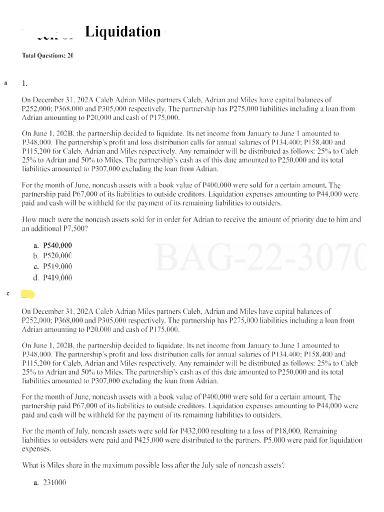 Partnership-Liquidation | PDF