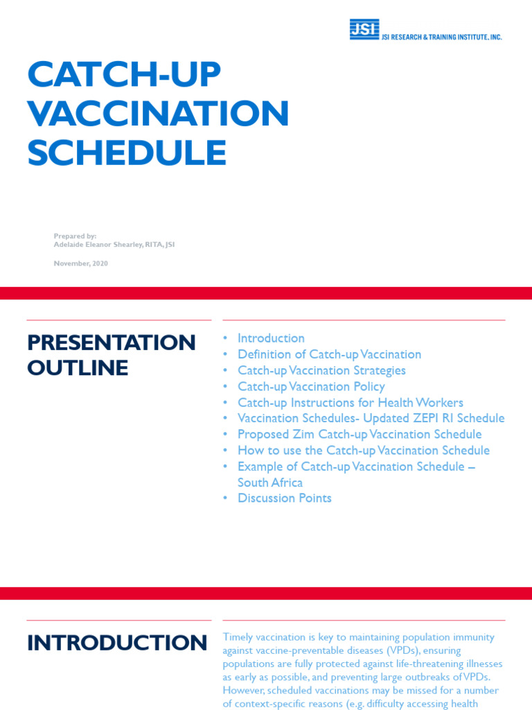 South Africa Catch-Up Vaccination Guide | PDF | Vaccines | Drugs