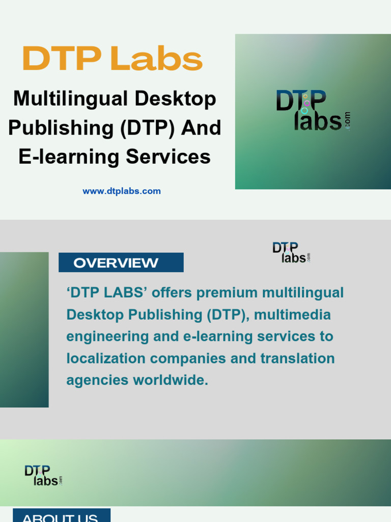 Multilingual DTP and E-Learning Services | PDF | Adobe In Design ...