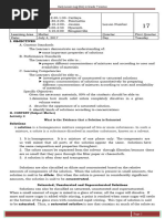 Science 7 Lesson Plan Saturated - Unsaturated Solution | PDF ...