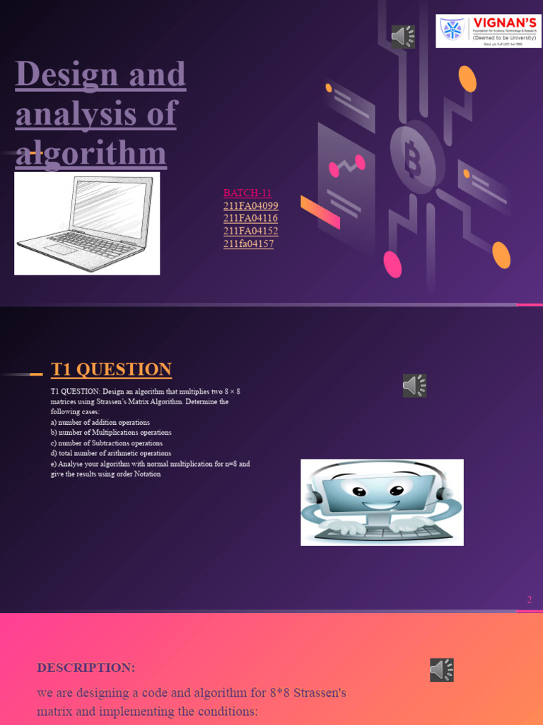Batch-11 Daa | PDF | Multiplication | Matrix (Mathematics)