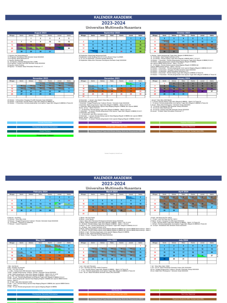 Kalender Akademik UMN 2023-2024 | PDF