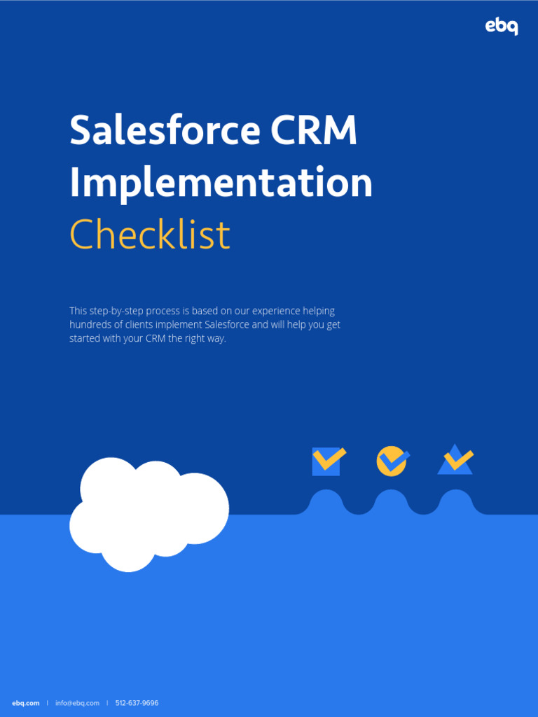 Salesforce CRM Implementation Checklist | PDF | Customer Relationship Management | Implementation