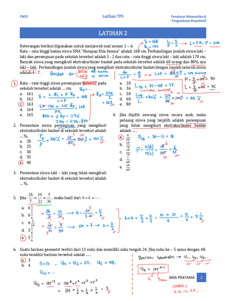 Pembahasan Latihan TPS 2 UTBK 2024 | PDF