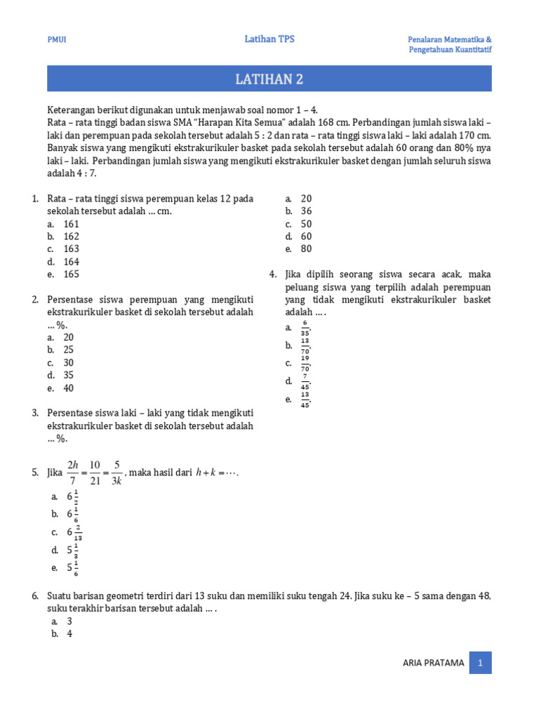 Latihan TPS 2 UTBK 2024 | PDF