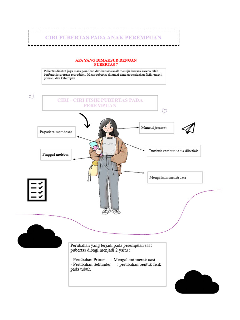 Ciri Ciri Pubertas Anak Perempuan | PDF | Pengembangan Diri