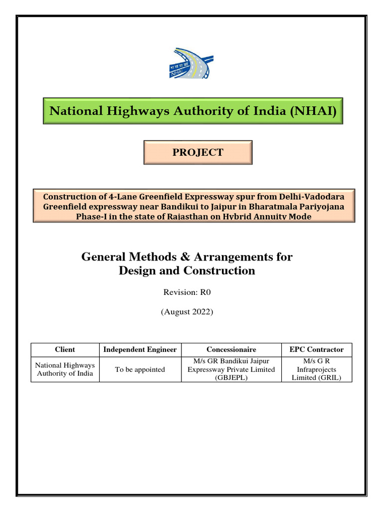 Greenfield Expressway Construction Methods | PDF | Road | Fly Ash