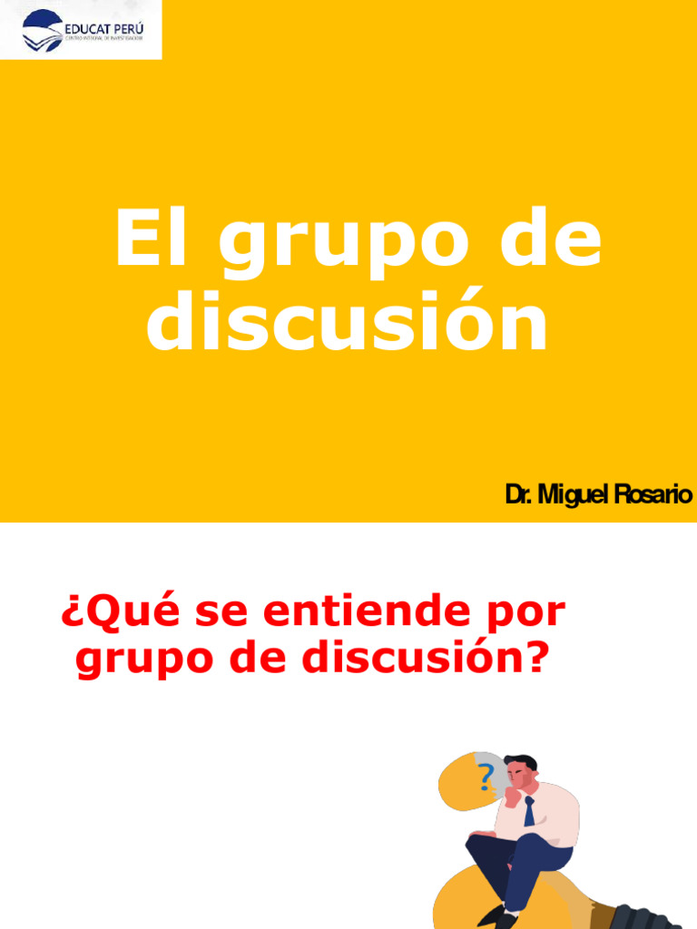 Grupo de Discusión-1 | PDF | Grupo de enfoque | Comunicación humana
