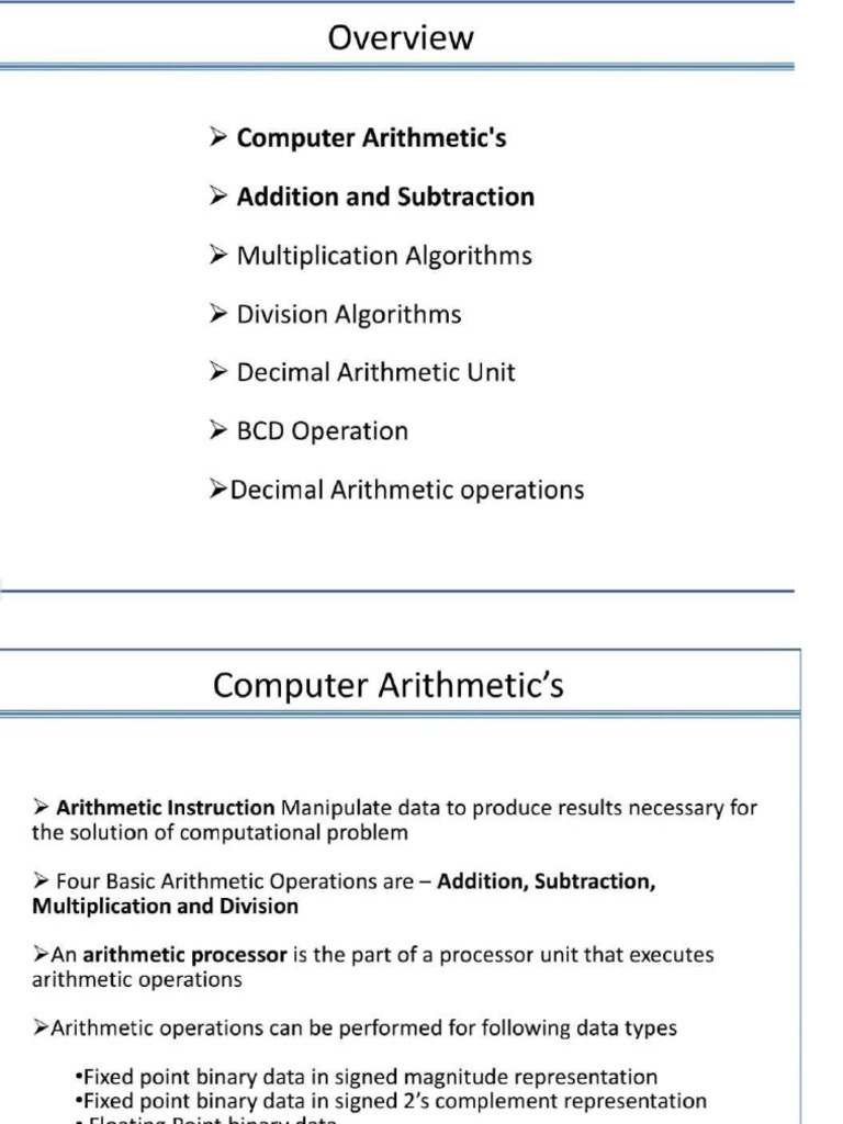 Computer Arithmetic-Final | PDF