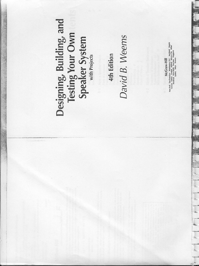 Designing, Building and Testing Your Own Speaker System - David B ...