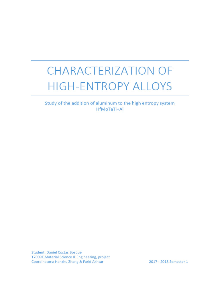 Characterization of High-Entropy Alloys - Daniel Costas Bosque ...