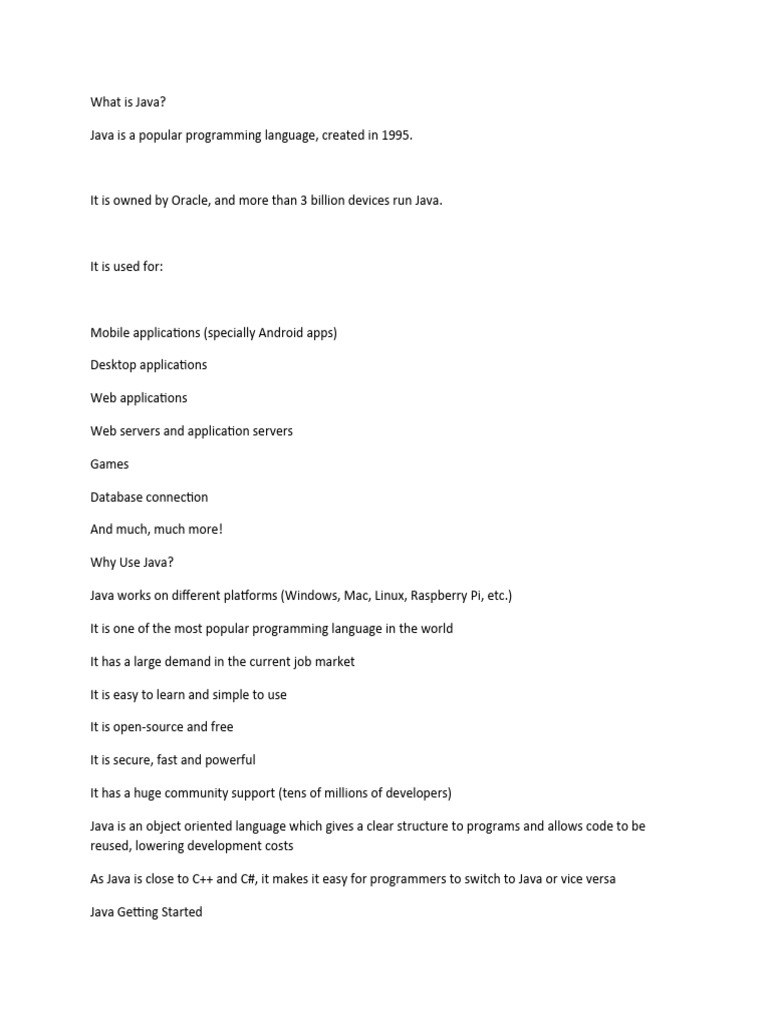 Java - Programming - Overview2 | Download Free PDF | Java (Programming ... Java - Programming - Overview2 | Download Free PDF | Java (Programming ...