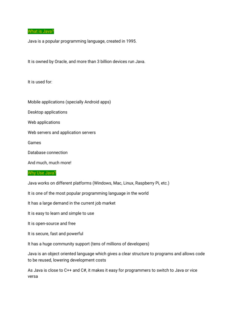 Java Programming Overview22 | PDF | Java (Programming Language) | Application Software