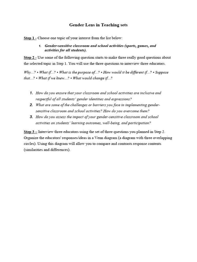 Gender-Sensitive Education Insights | PDF | Teachers | Community