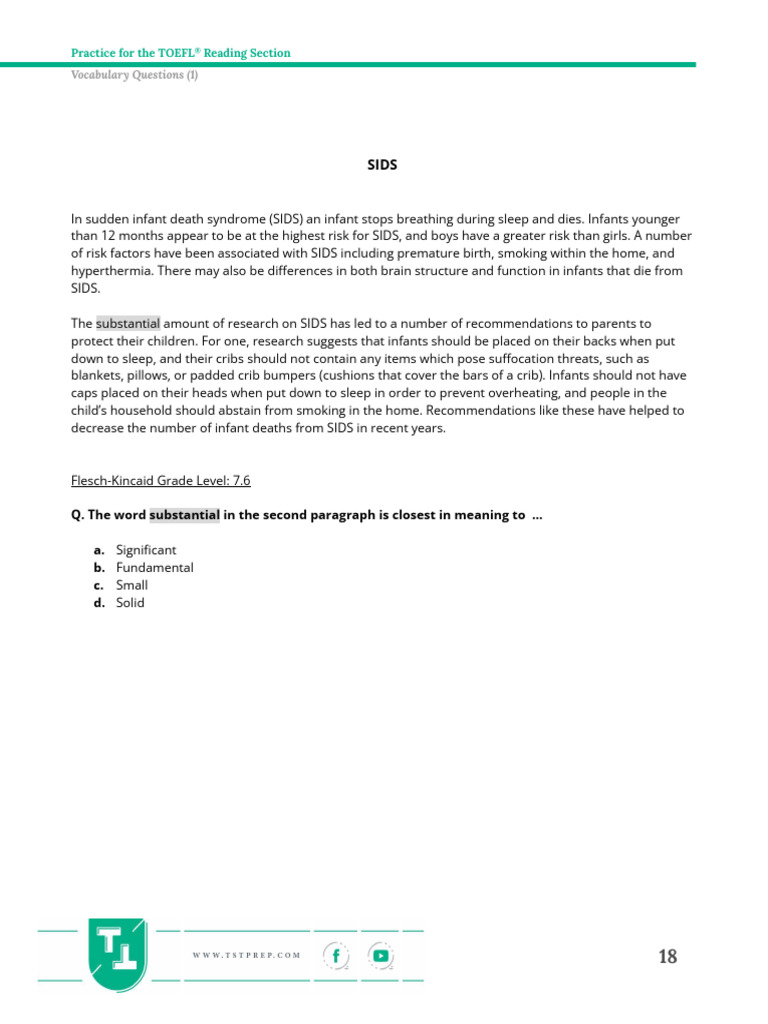 TST Prep - 100 TOEFL Reading Practice Questions-19-23 | PDF | Family | Behavioural Sciences