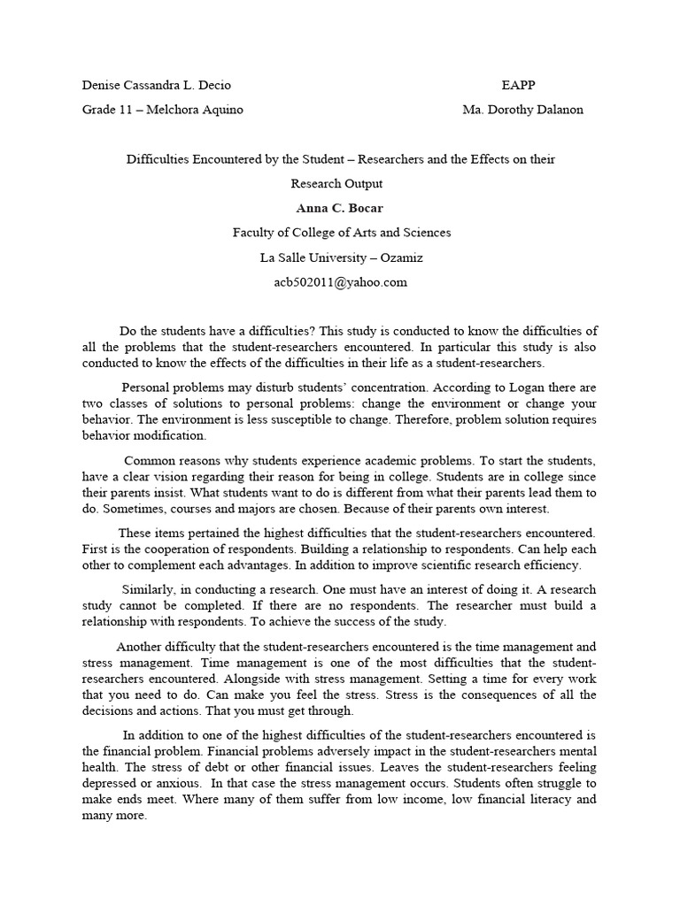 Eapp Essay | PDF | Stress (Biology) | Stress Management