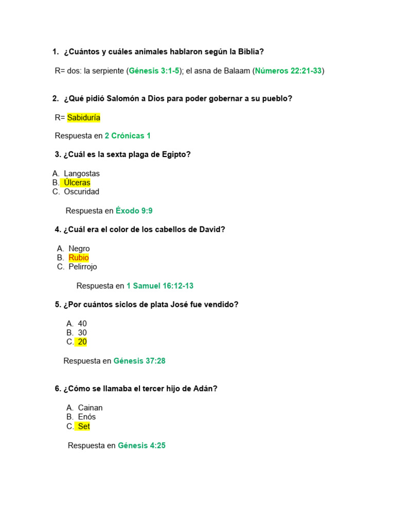 12 Preguntas Capciosas de La Biblia para Jóvenes Cristianos | PDF