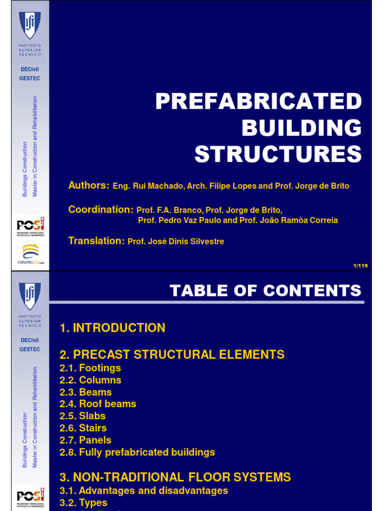 Prefabricated Building Structures Overview | PDF | Concrete | Precast ...