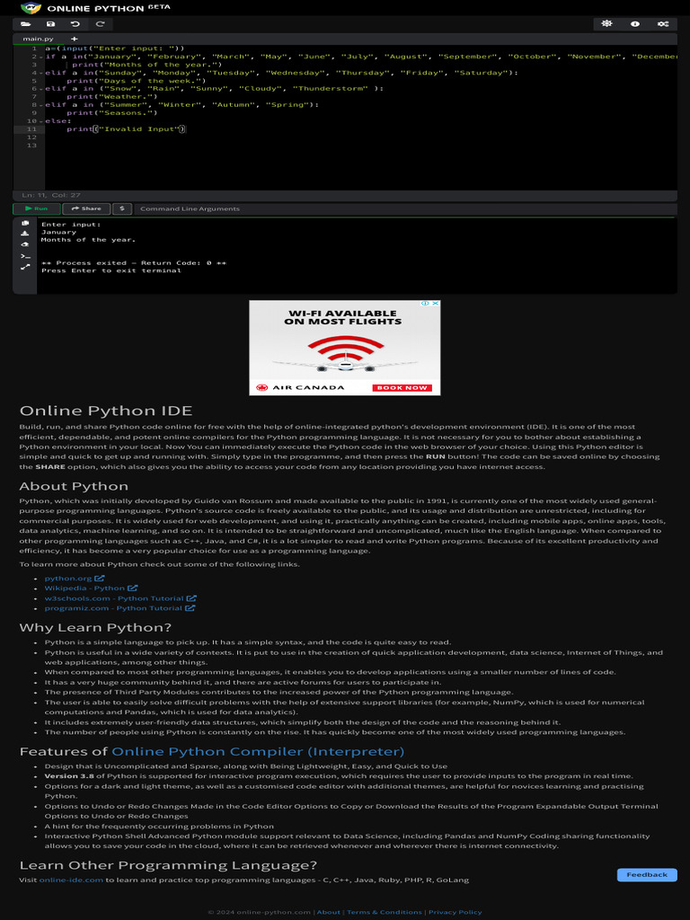 Online Python - Seasons of The Year | PDF | Python (Programming ...