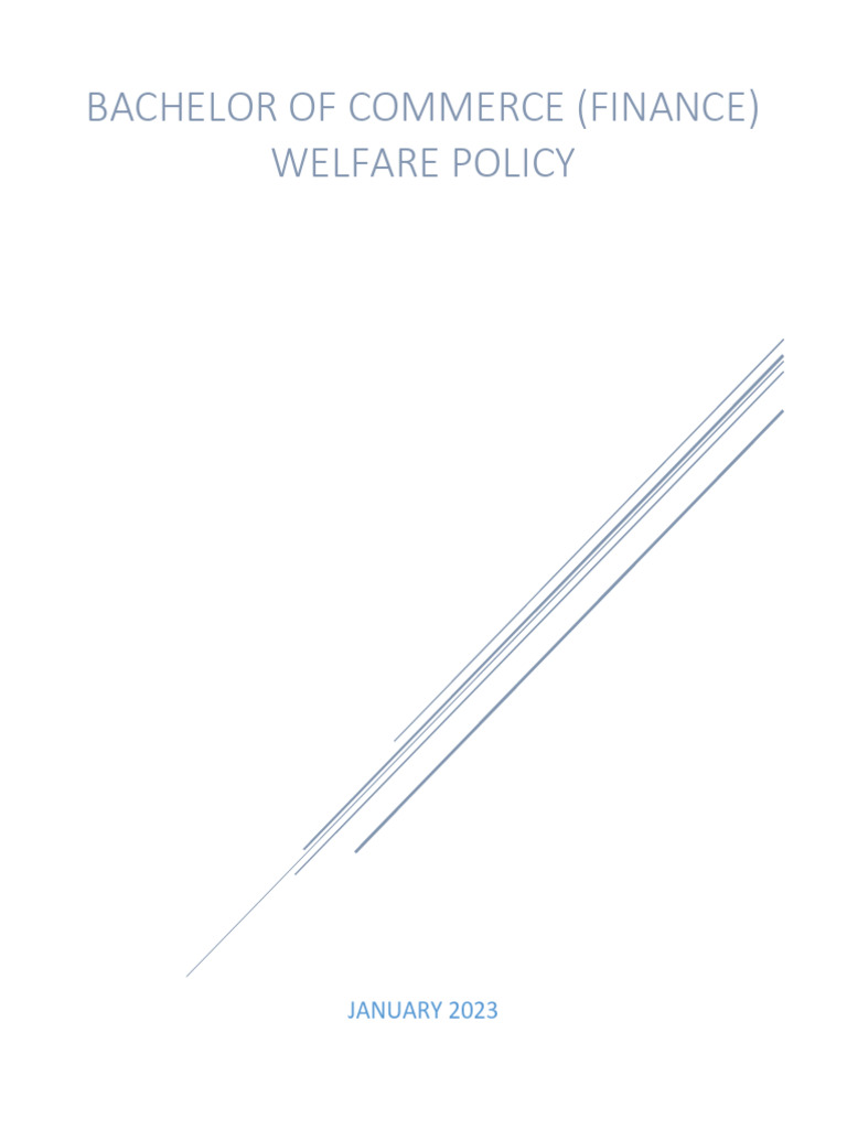 Welfare Policy | PDF | Welfare | Audit