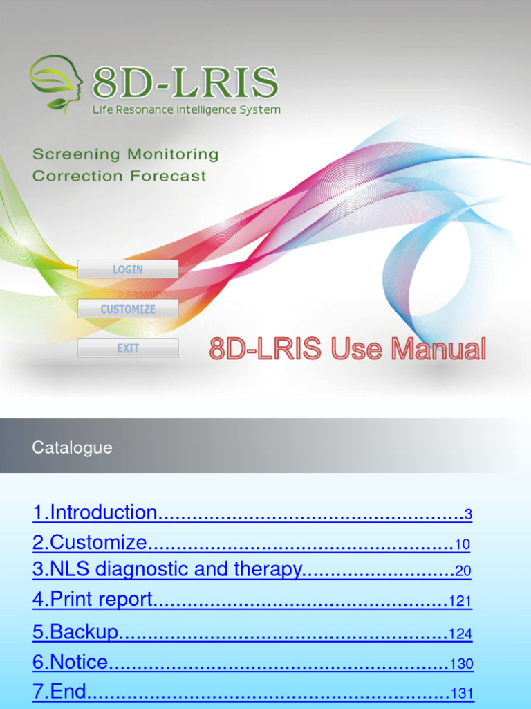 Manual de Utilizare 8D NLS en | PDF | Energy Medicine | Medical Diagnosis