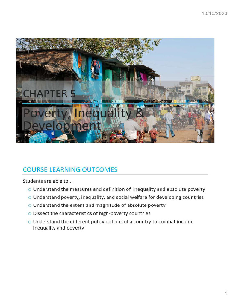 Chapter 5 Poverty, Inequality and Development | PDF