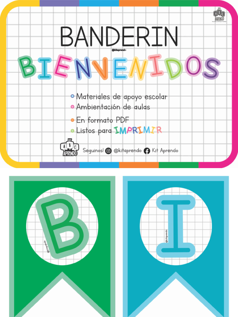 Banderin Bienvenidos | PDF