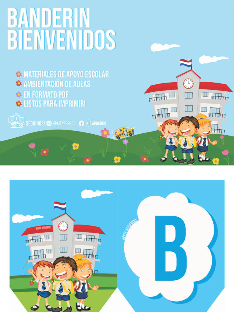 Banderin Bienvenidos - Combo 2 | PDF