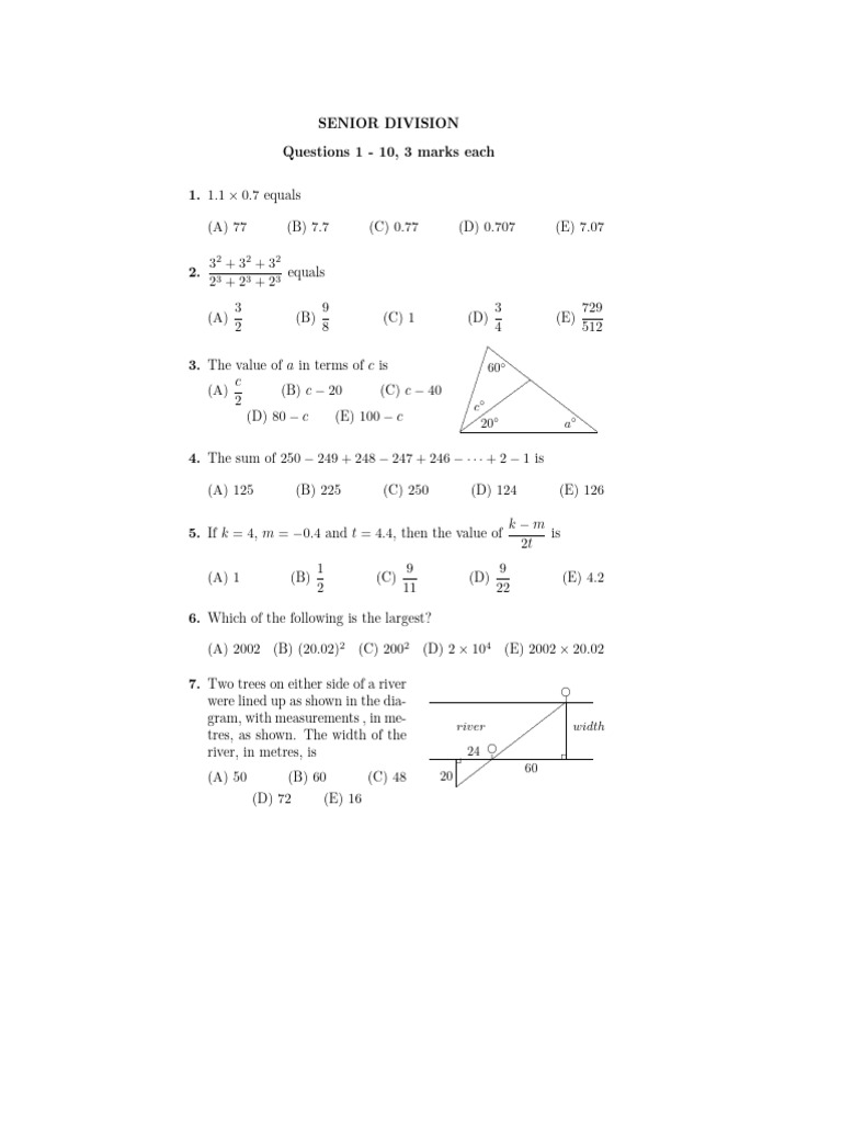 Amc 02 Qs | PDF | Area | Elementary Geometry