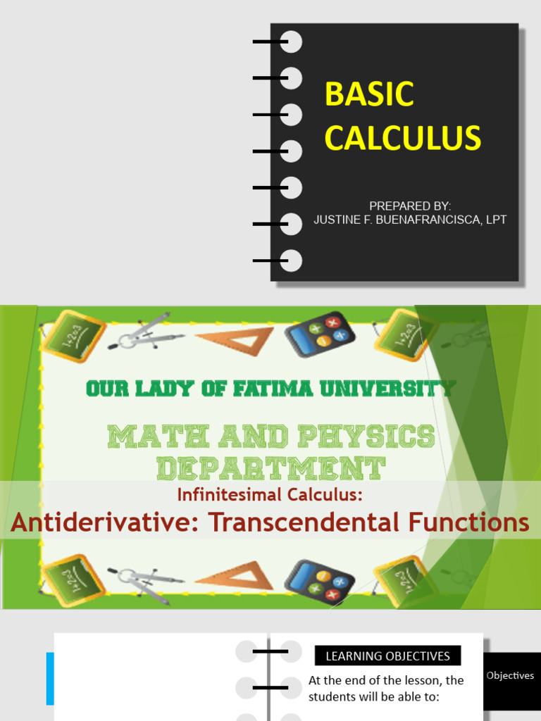 Antiderivatives in Infinitesimal Calculus | PDF | Teaching Methods ...