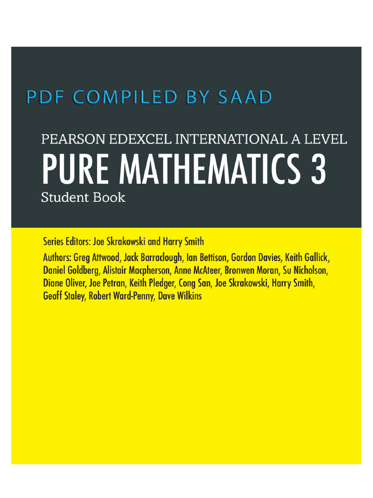 Pure Maths 3 | PDF
