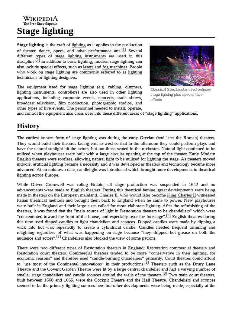 Stage Lighting | PDF | Interior Design | Lighting