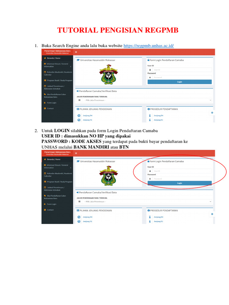 TUTORIAL PENGISIAN REGPMB Updated V.2 | PDF