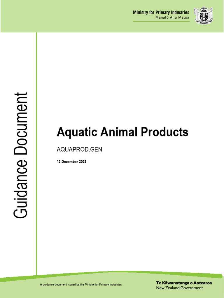Aquatic Animal Products: Aquaprod - Gen | PDF