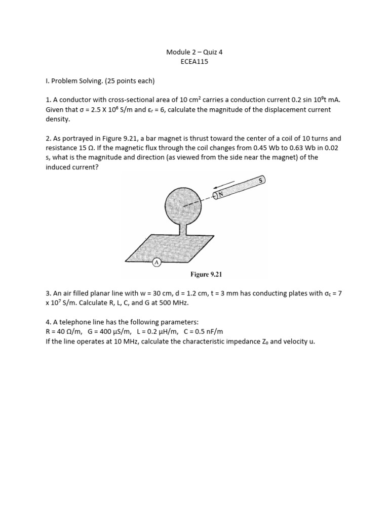 Module 2 - Quiz 4 ECEA115 | PDF
