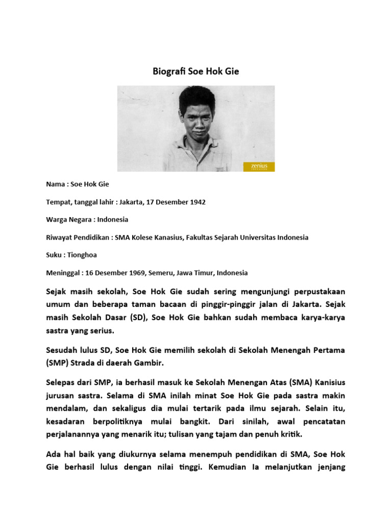 Biografi Soe Hok Gie | PDF