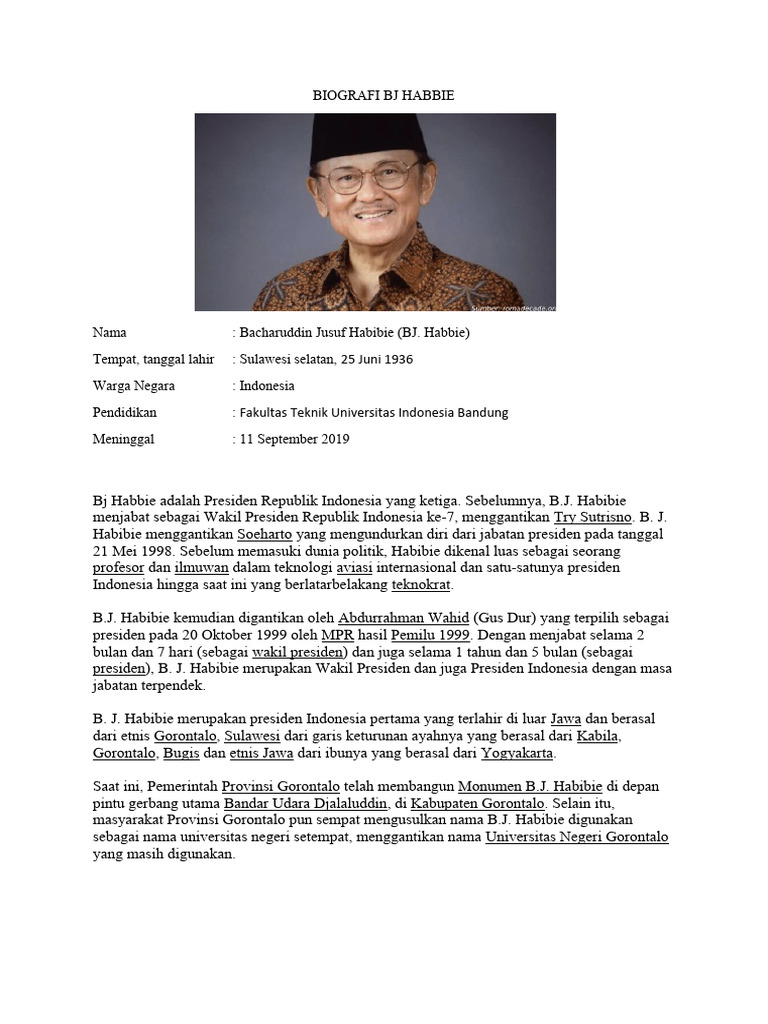 Biografi BJ Habbie | PDF