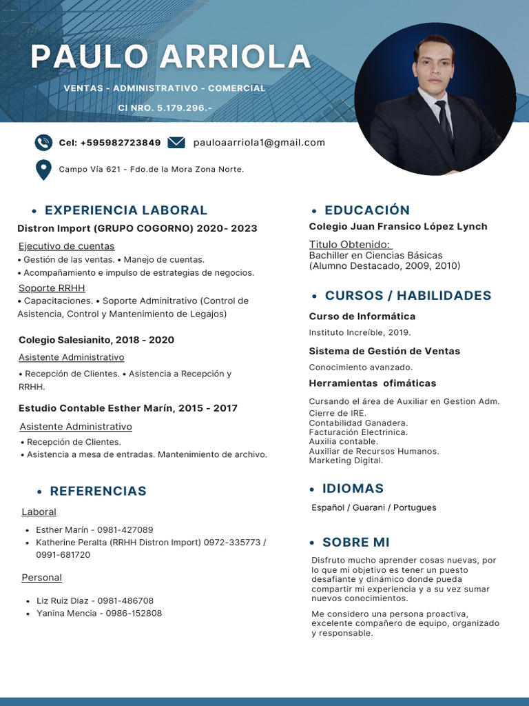 Curriculum Paulo Arriola. | PDF | Economias | Negocios económicos