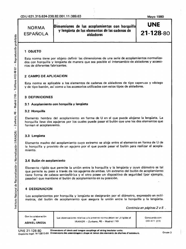IEC 60471 - 1980 Dimensions of Clevis and Tongue Couplings of String ...