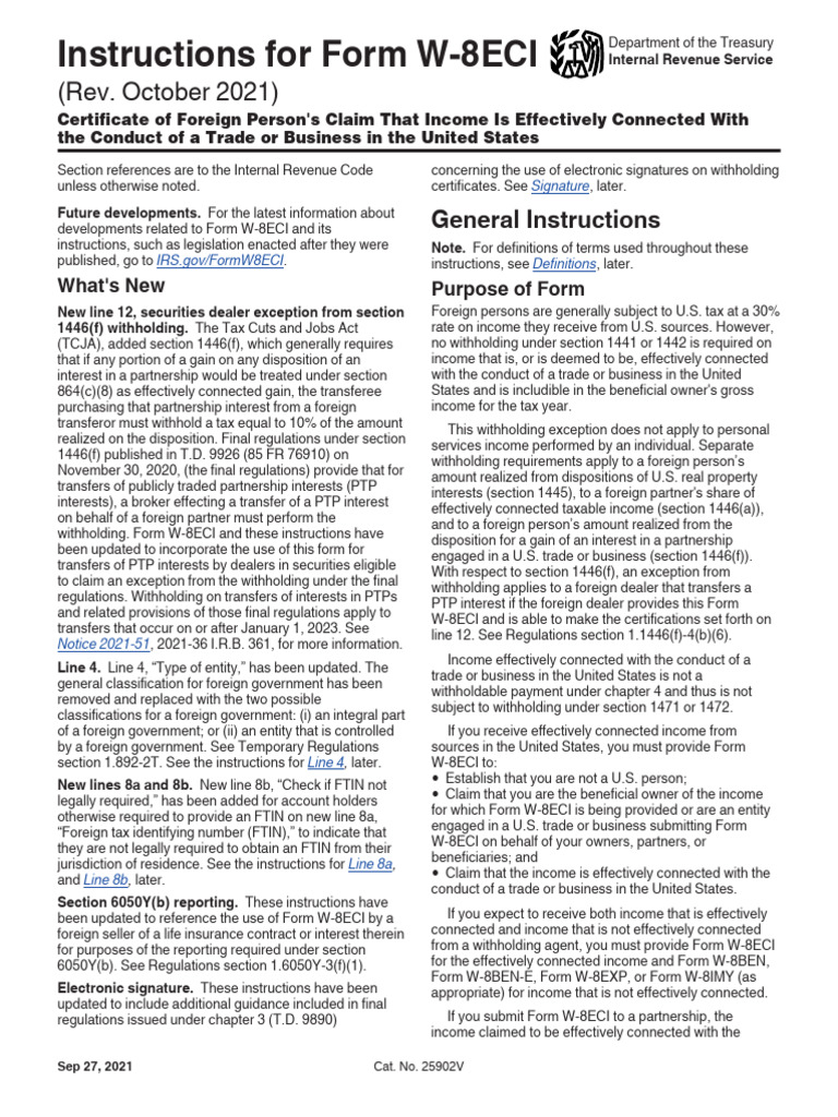 Iw 8 Eci | PDF | Trust Law | Irs Tax Forms