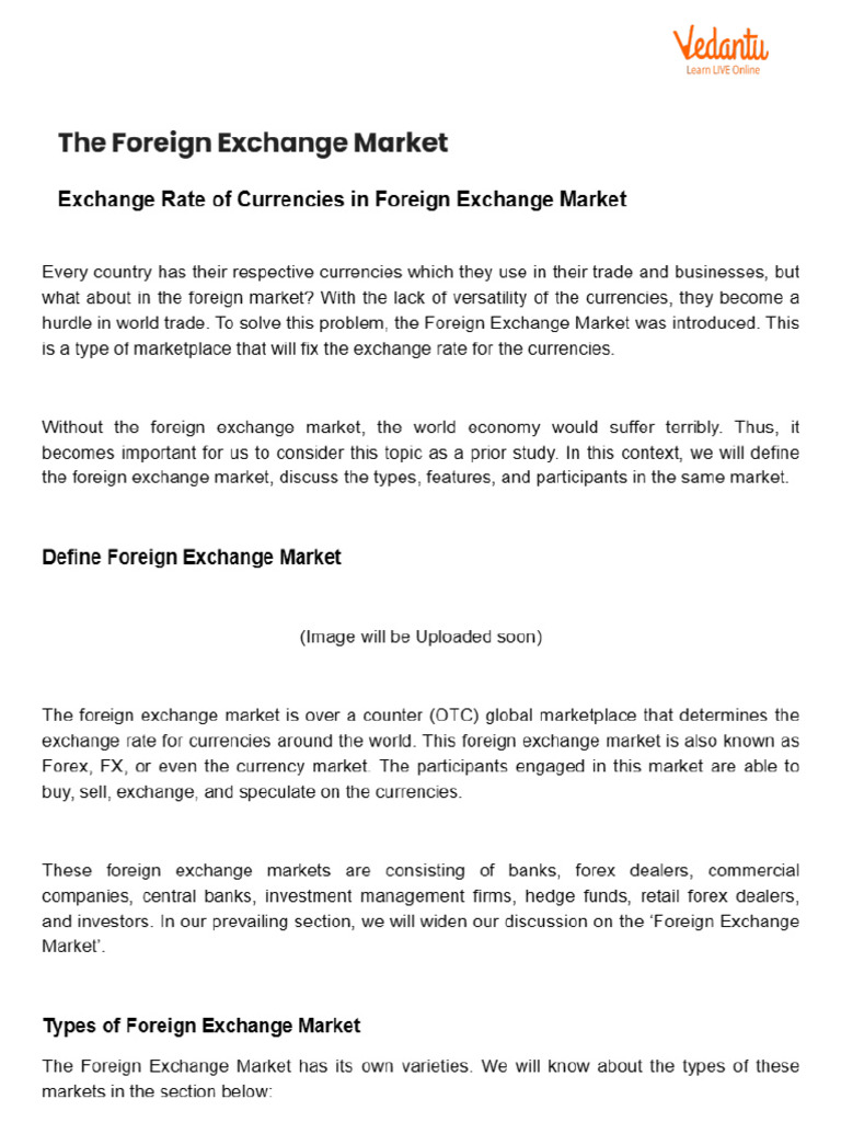 The Foreign Exchange Market | PDF