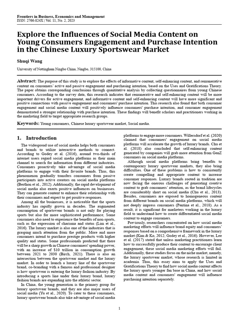 Explore The Influences of Social Media Content On | Download Free PDF ...