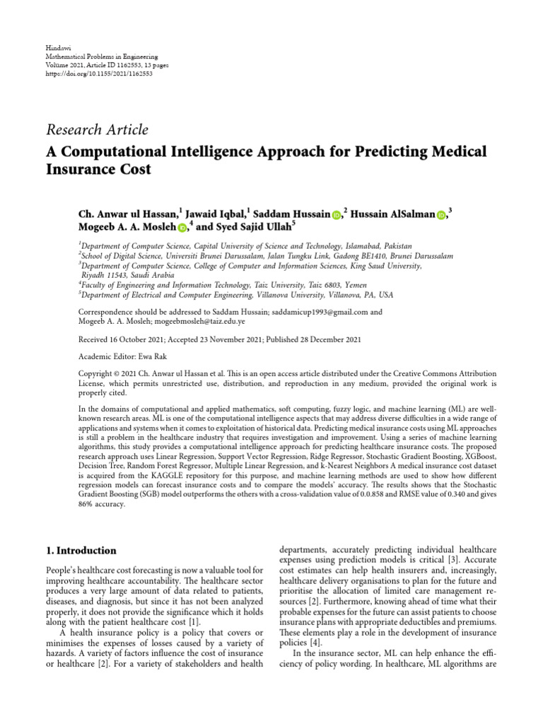 A Computational Intelligence Approach For Predicti Pdf Machine Learning Predictive Analytics